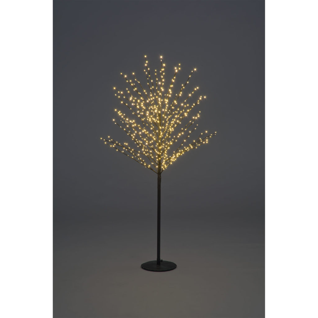 1.5m Black Micro Dot Tree W/580 Warm White LEDs - Trans-Continental ...